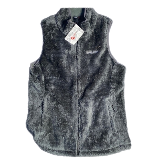 Baleaf | Jackets & Coats | Baleaf Mens M Gray Fuzzy Zip Up Vest Nwt ...